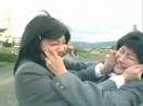 Two japanese schoolgirls fighting