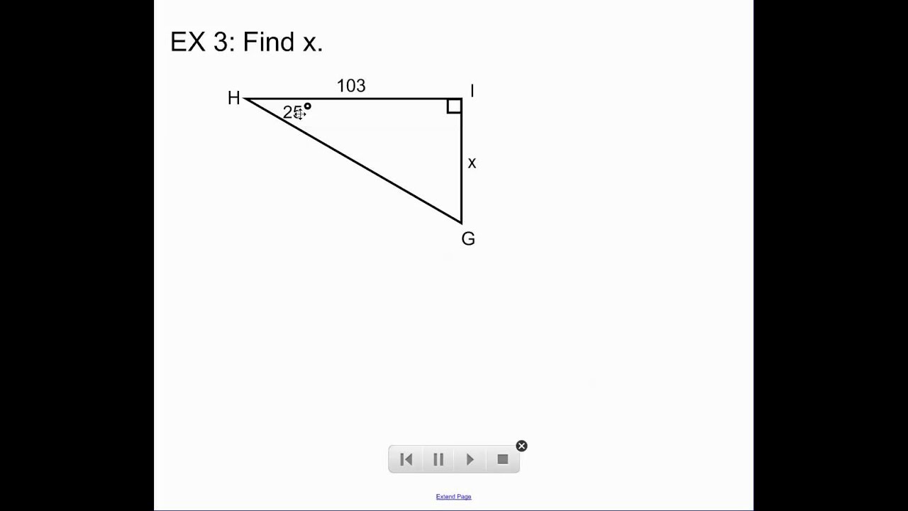 Concepts of Algebra: Trigonometry Lesson 2: Finding Missing Sides - YouTube