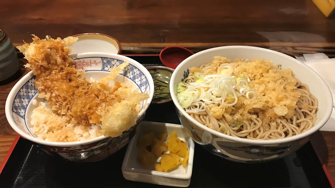 横浜・味奈登庵で「穴子天丼」と「かけそば」をキメる。 Anago Tendon and Kake Soba at Minato-an in ...
