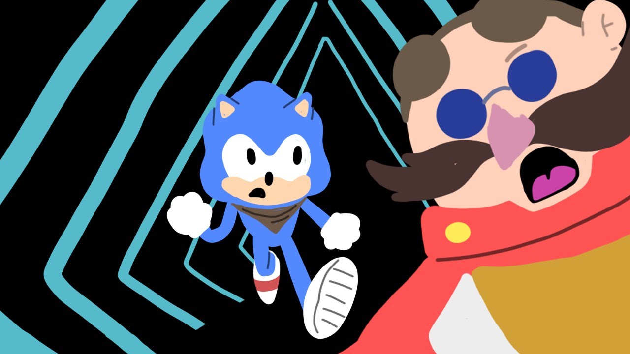 Sonic on the Run from Robotnik Sonic Boom Sega Doodles - YouTube