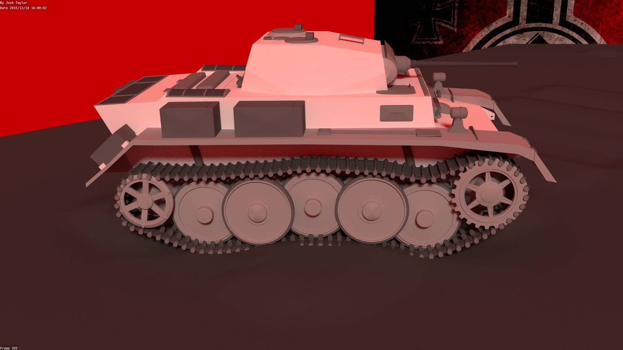 Blender - Panzer II Ausf. L 'Luchs' Tank Animation 2 - YouTube