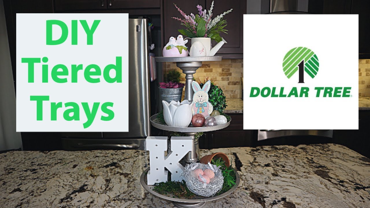 Dollar Tree DIY Tiered Trays / How To DIY Tiered Tray/ 3 DIY Tiered ...