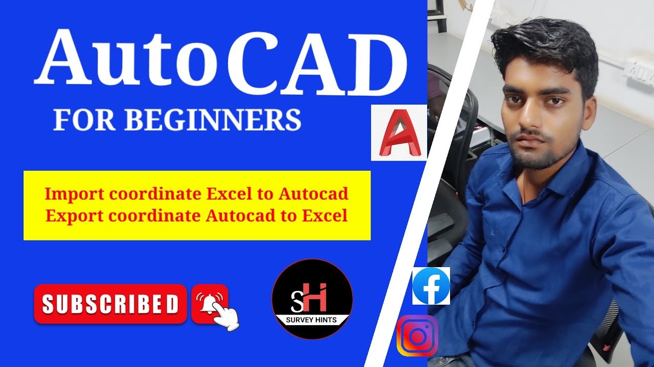 How to Import Coordinate Excel to Autocad || Import coordinate Excel to ...