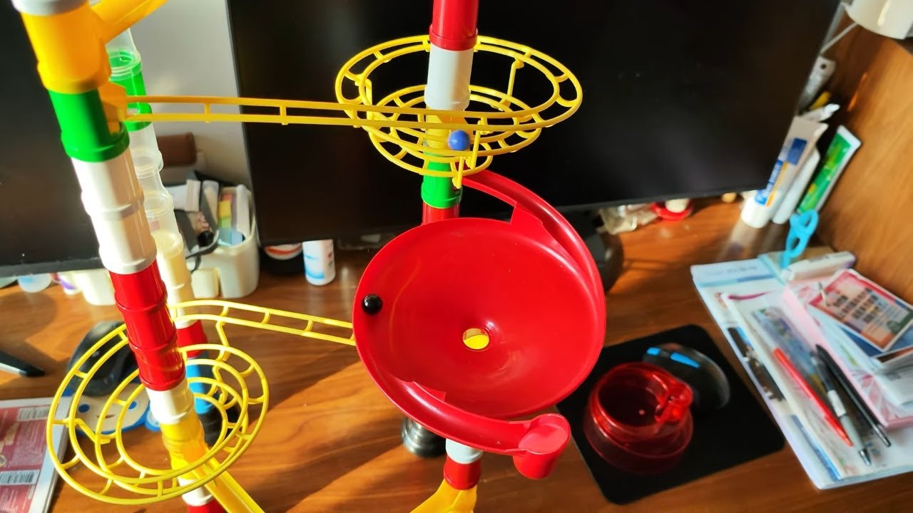 Quercetti Triple Spiral Marble Run Race - YouTube