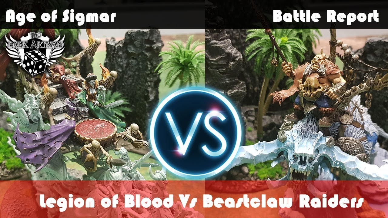 Warhammer Age Of Sigmar Beastclaw Raiders Vs Legions of Nagash ...