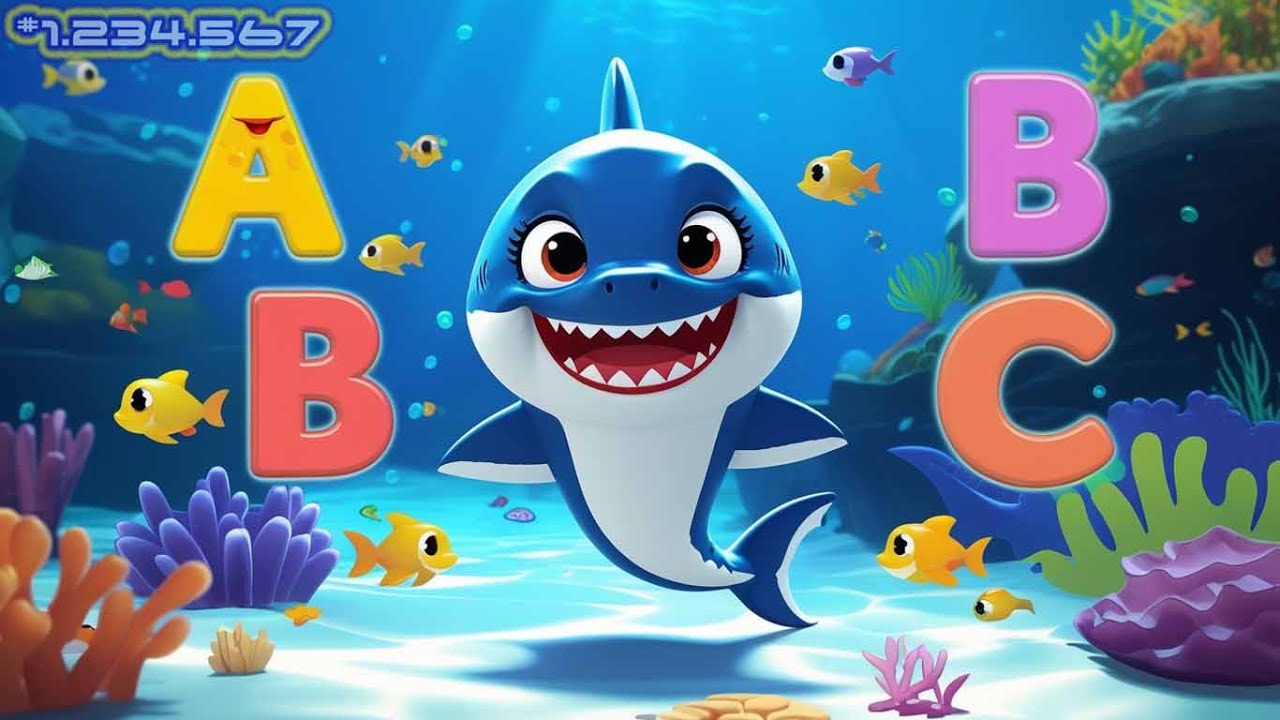 Baby Shark Learns Alphabet ABC | ABCD Song #16 | Nursery Rhymes ...