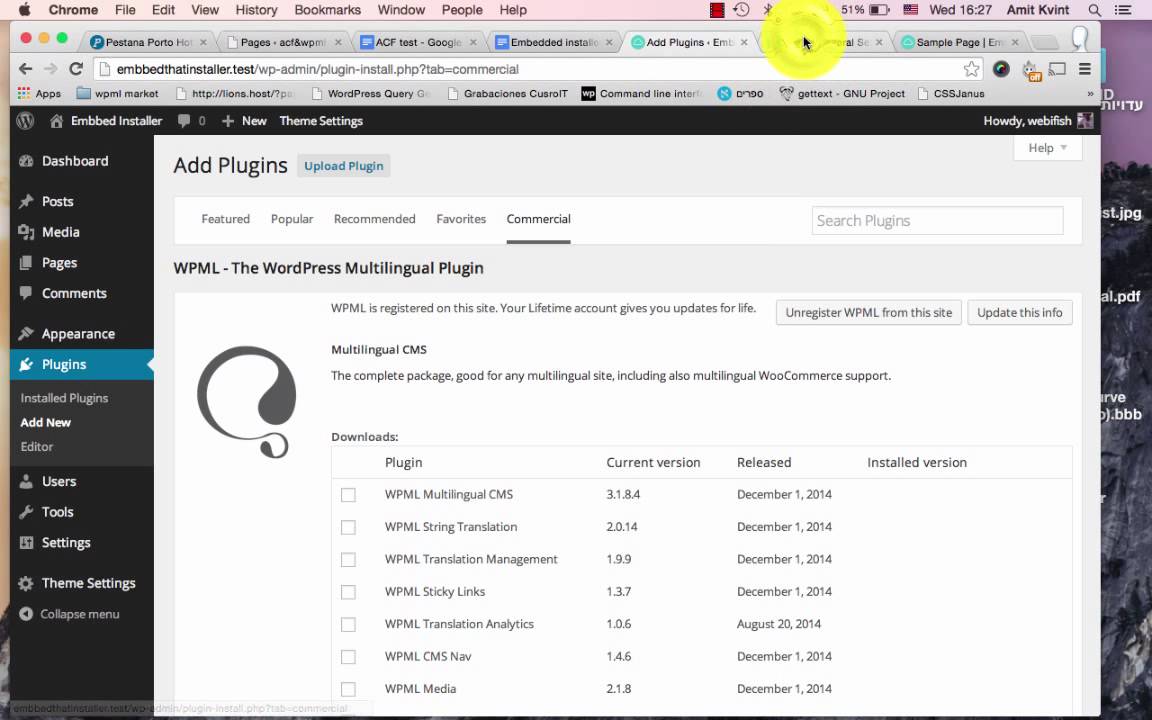 WPML Embedded Installer for Authors - YouTube