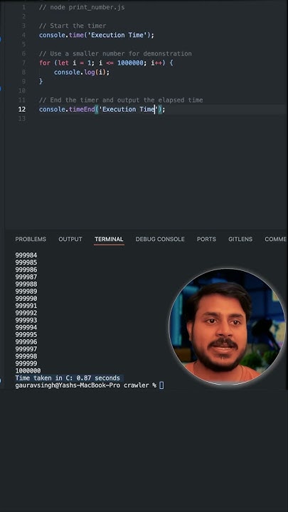 Programming Language Speed Test C Vs C Vs Python Vs Javascript 1 To 1 Million Youtube