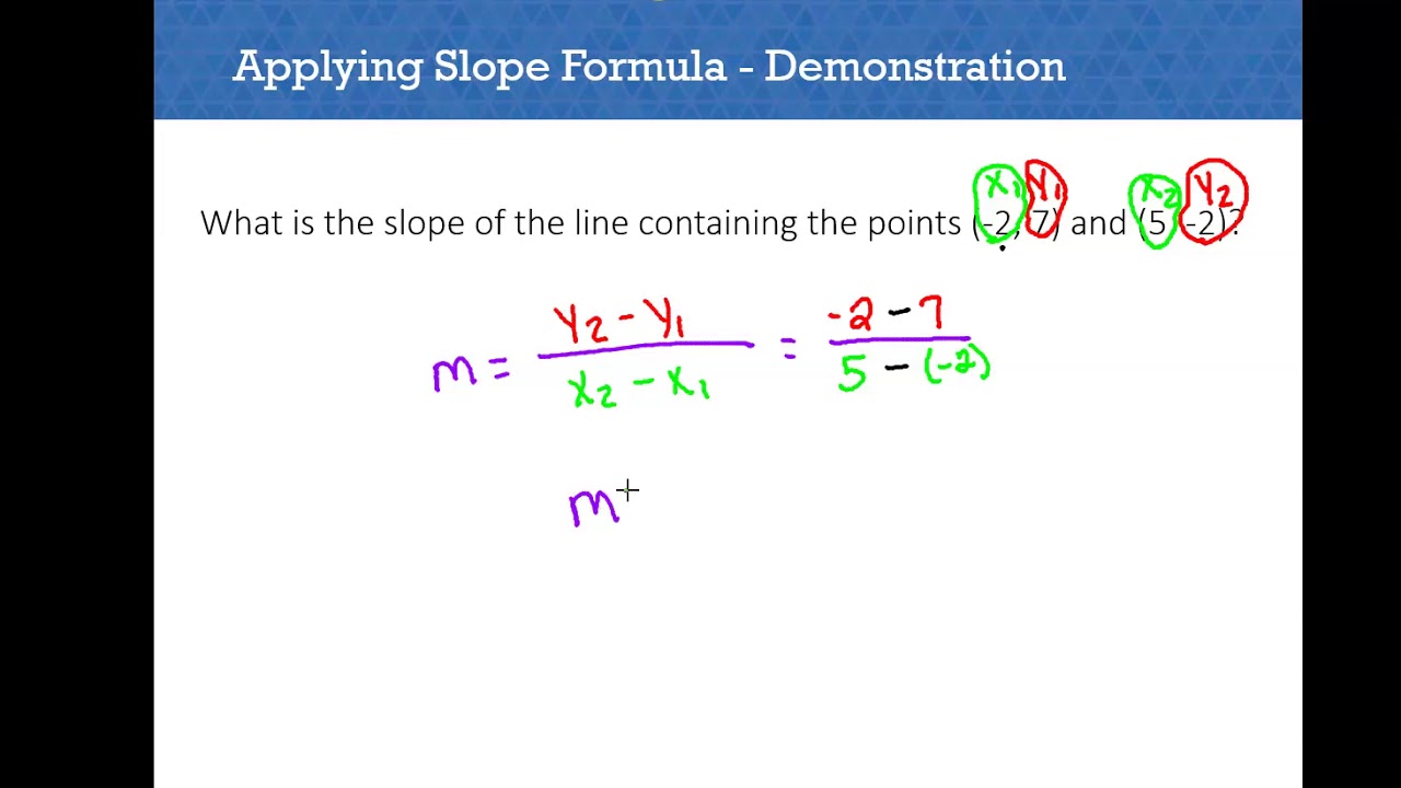 Slope Formula Ex2 - YouTube