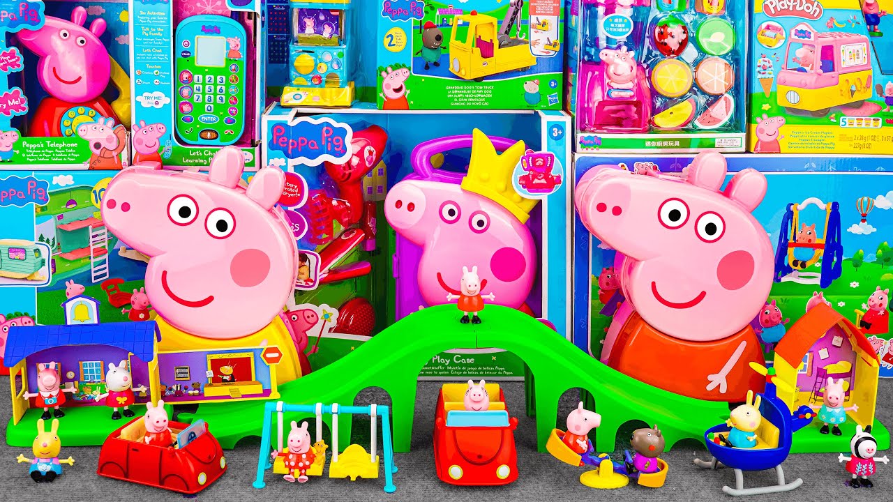 91 Minutes Satisfying with Unboxing Peppa Pig All Around Peppa’s Town ...