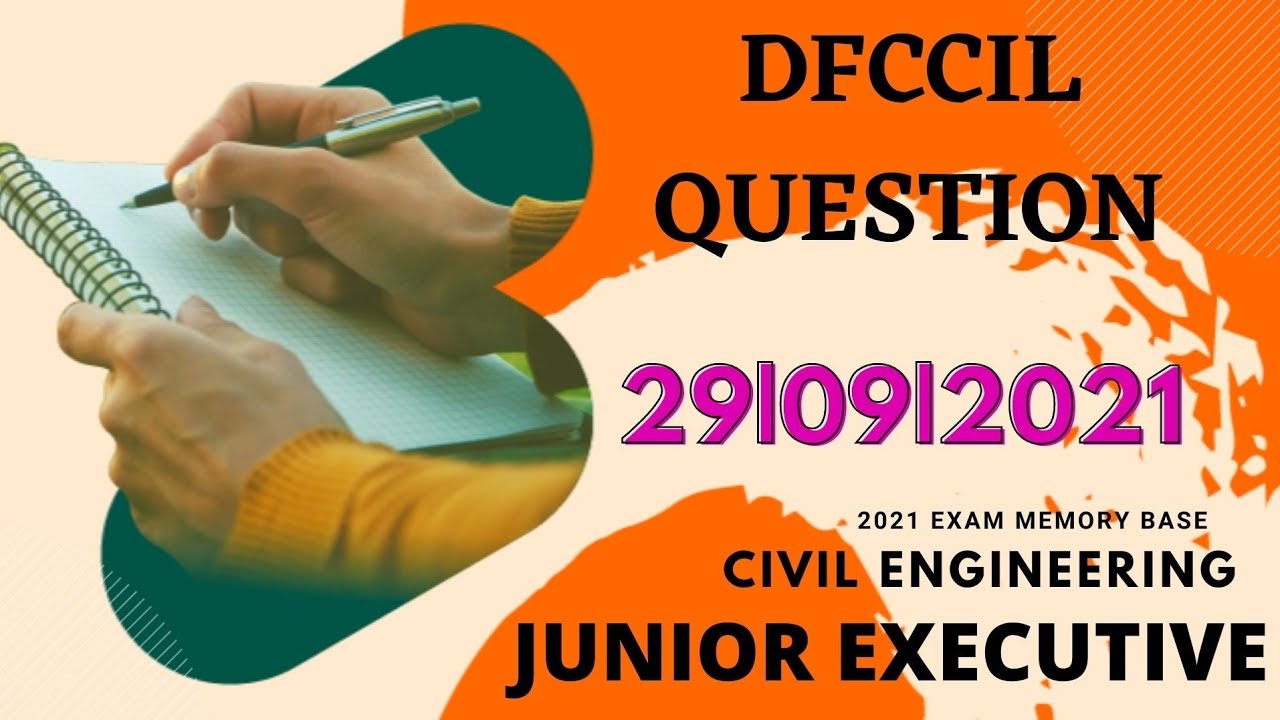DFCCIL EXECUTIVE CIVIL QUESTION ANSWER ANALYST 29/9/2021 | DFCCIL EXAM ...