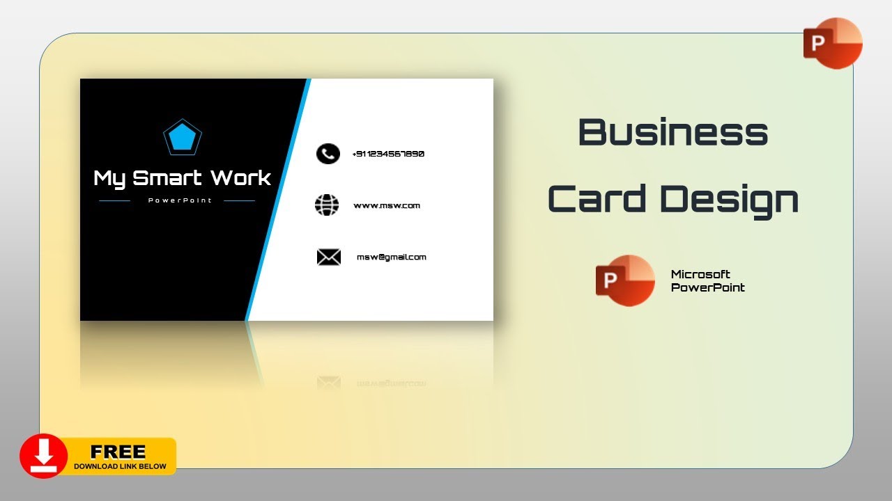1. Business Card Design in PowerPoint | How to Design Business card in ...