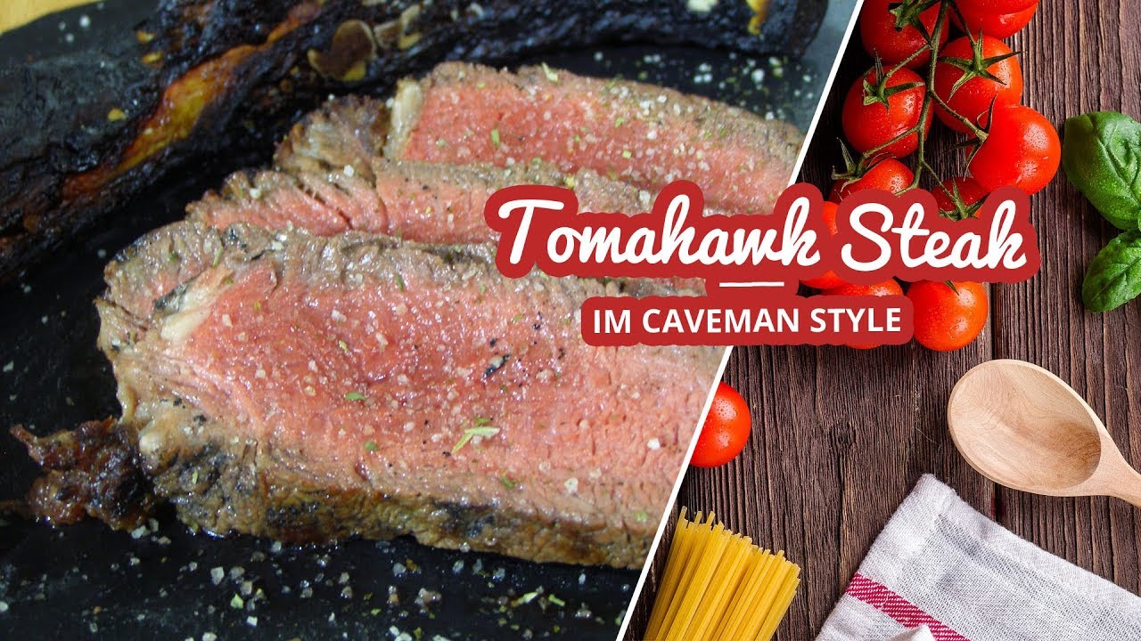 Tomahawk Steak im Caveman Style perfekt zubereiten - YouTube