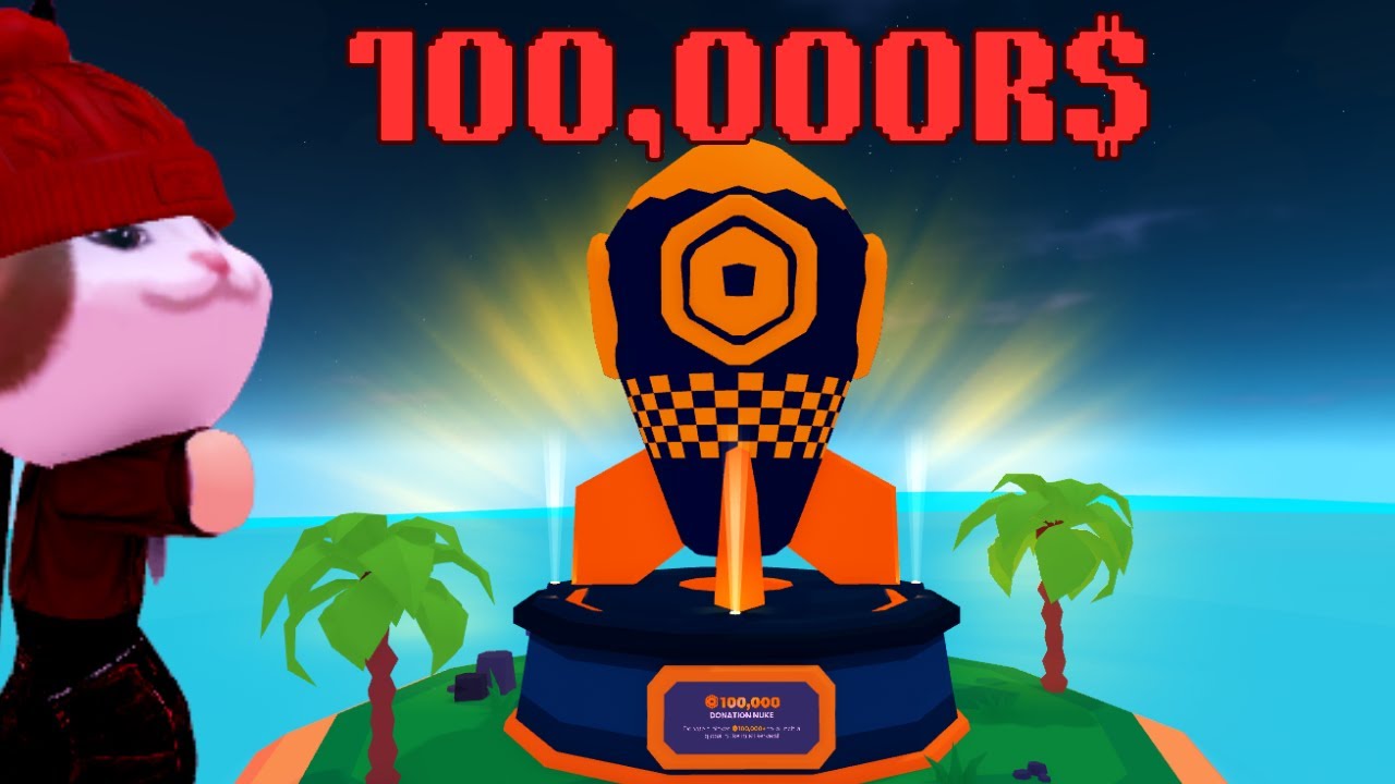 Donating 100,000 Robux (Nuke) in Pls Donate! - YouTube
