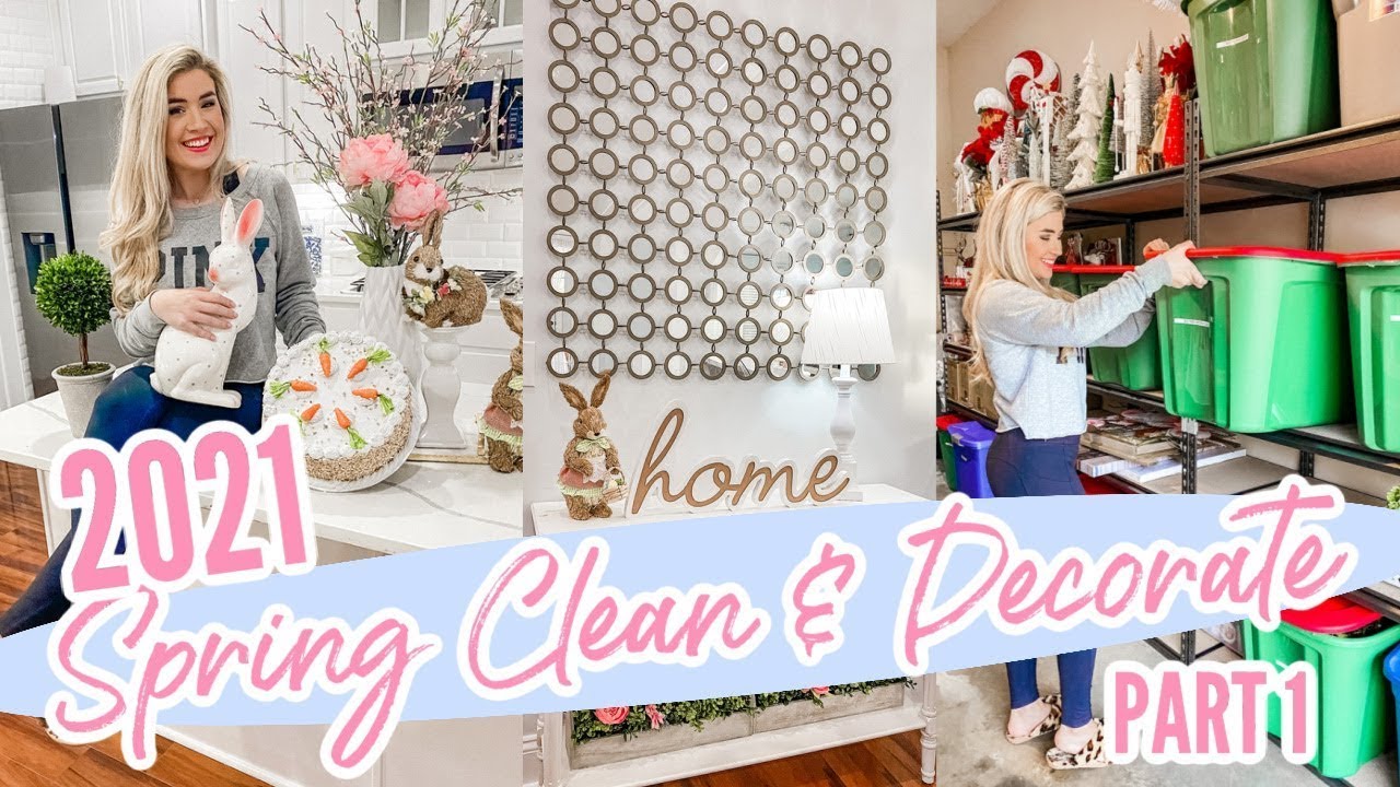 🥕SPRING DECORATE + CLEAN WITH ME MAKEOVER | VERY SATISFYING CLEANING w ...