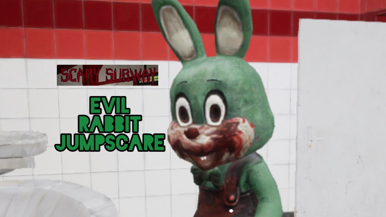 scary subway escape horror evil rabbit jump scare and game over scene ...