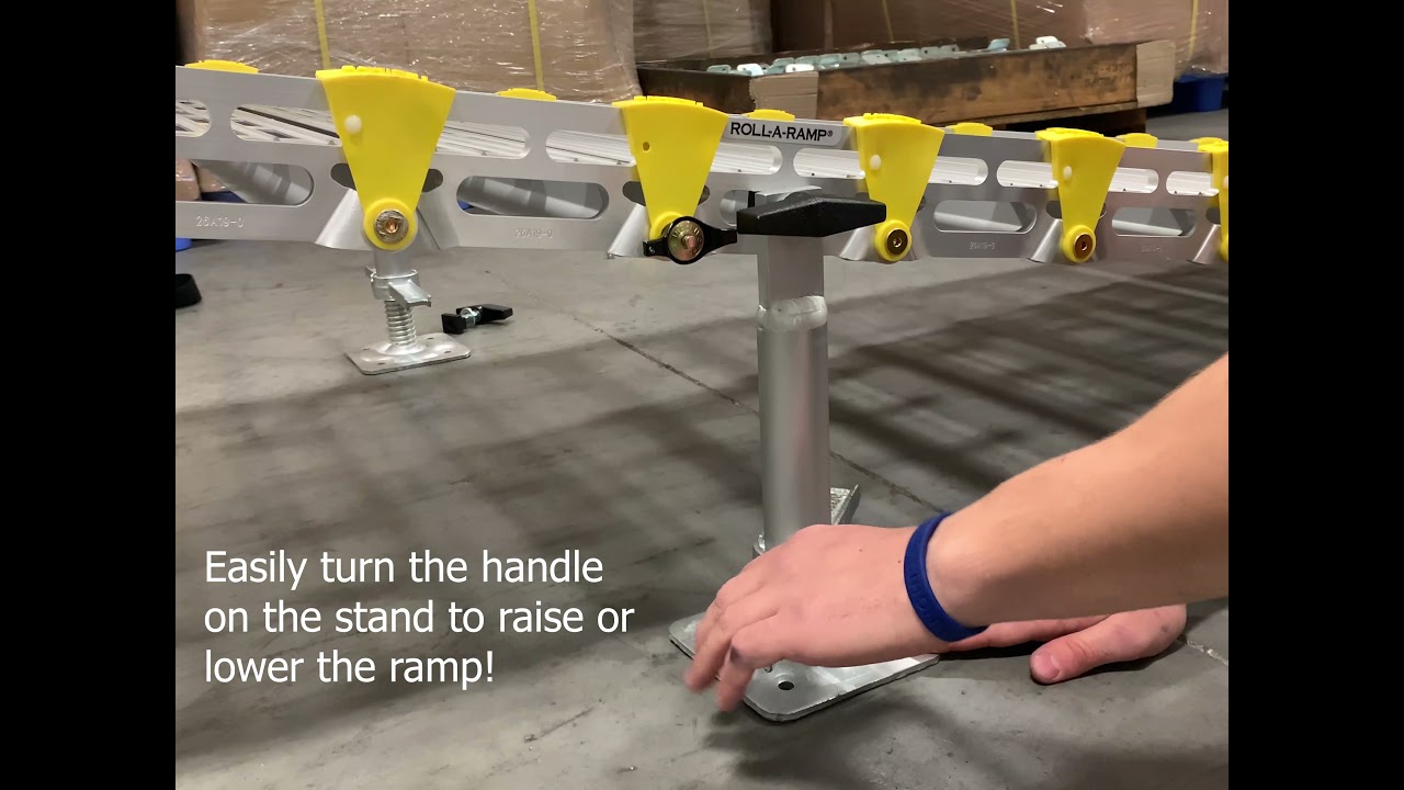 Roll-A-Ramp How to Adjust Support Stand Height - YouTube