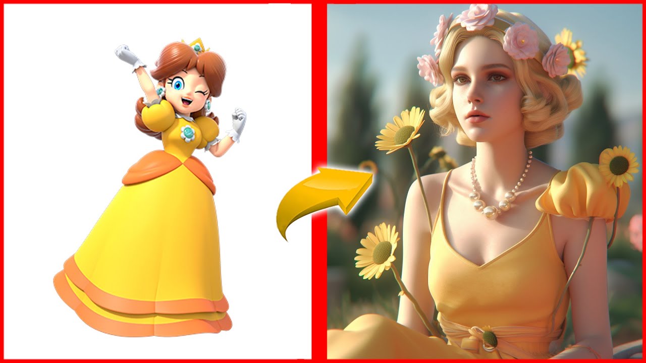 Super Mario Bros all Characters as Human 2023 | Cartoon Characters In ...