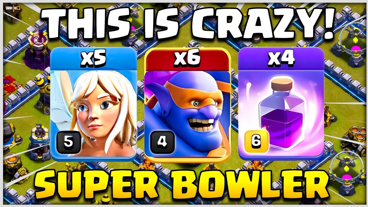 New Super Bowler Smash with GROUND is SUPER EASY!! TH12 Attack Strategy ...