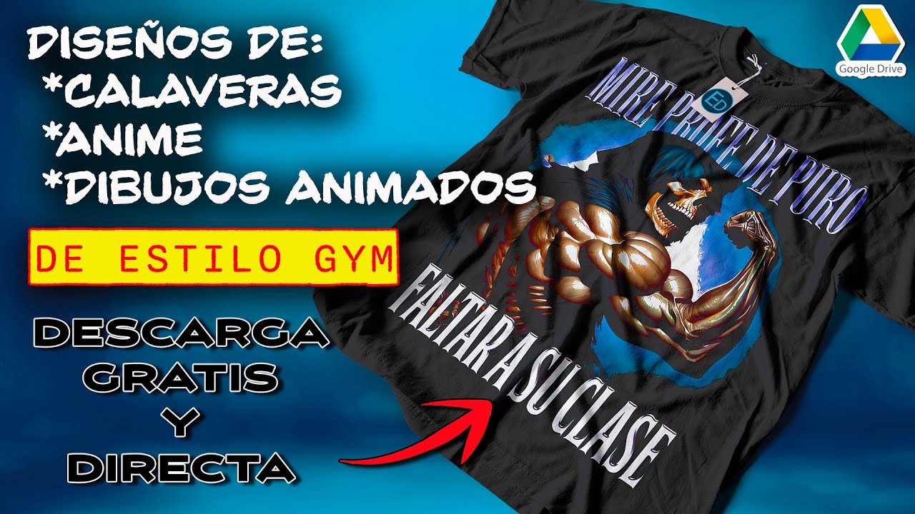 Descargar DISEÑOS de CALAVERAS y ANIME GRATIS ESTILO GYM 💪😱💣 - YouTube