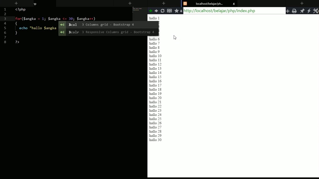 10. Belajar Perulangan For Pada Php - Tutorial basic Php Komplit Mudah Dimengerti - YouTube