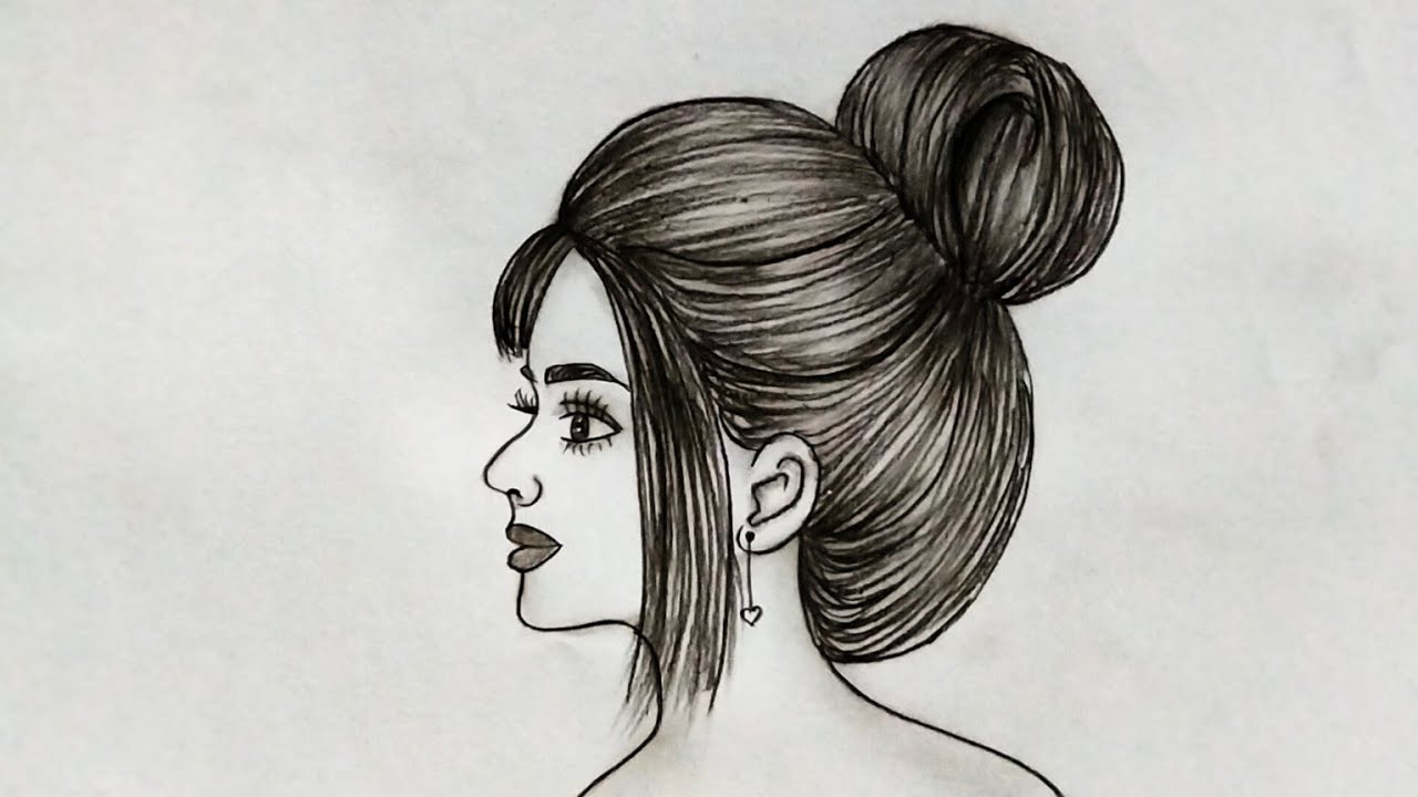 How to draw a easy Beautiful Girl || Pencil sketch for beginner || Cute ...