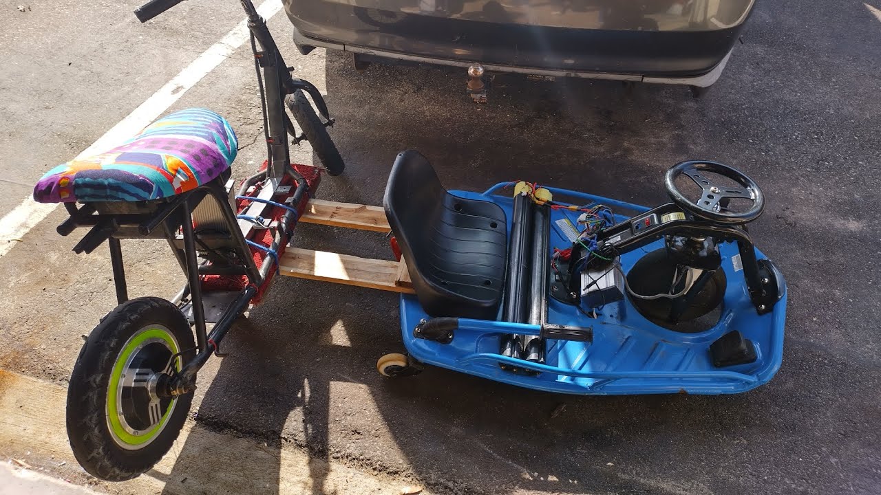 Razor crazy cart 2 seater first test run - YouTube