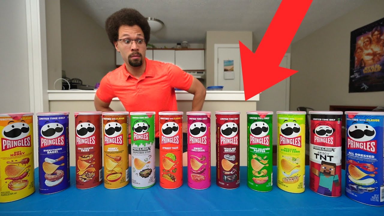 The 12 Cans Of Pringles Food Challenge - YouTube