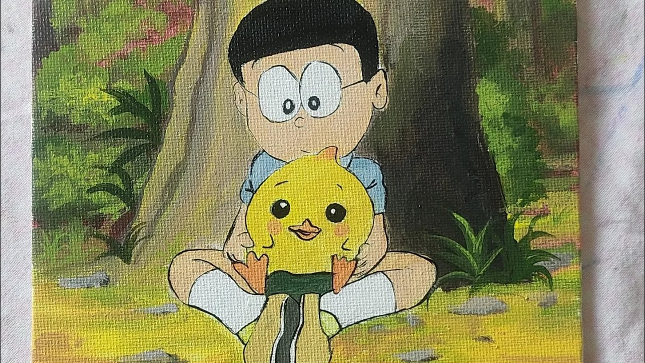 Painting doraemon nobita pipo 🌷 #doraemoncartoon #doraemoninhindi # ...
