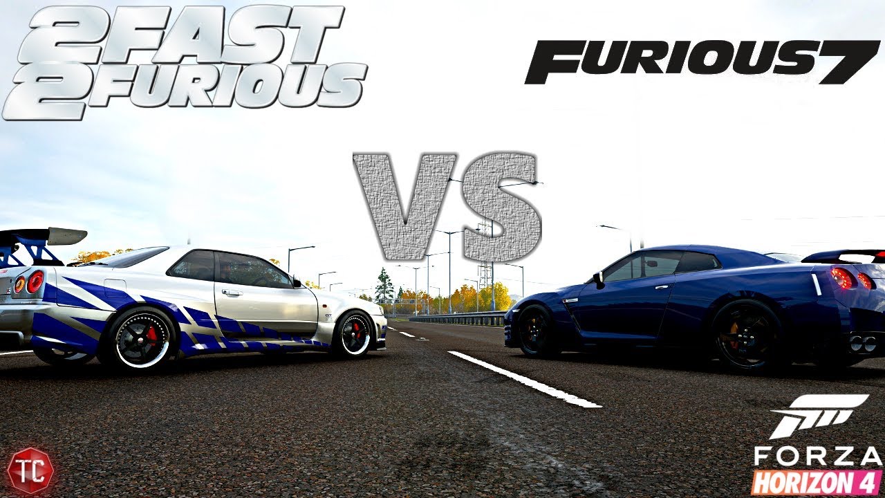 Forza Horizon 4: Fast & Furious GT-R SHOWDOWN! R34 vs R35!! - YouTube