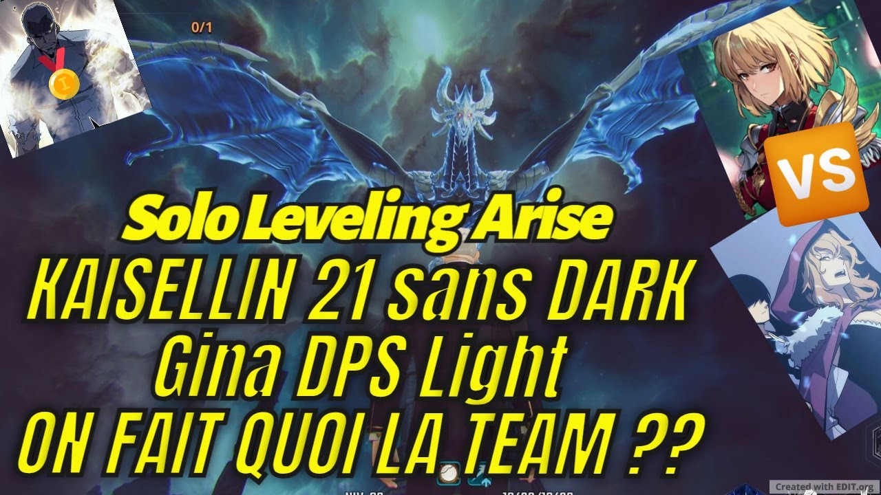 Solo Leveling Arise : KAISELLIN 21 SANS DARK !! GINA DPS LIGHT ON FAIT ...