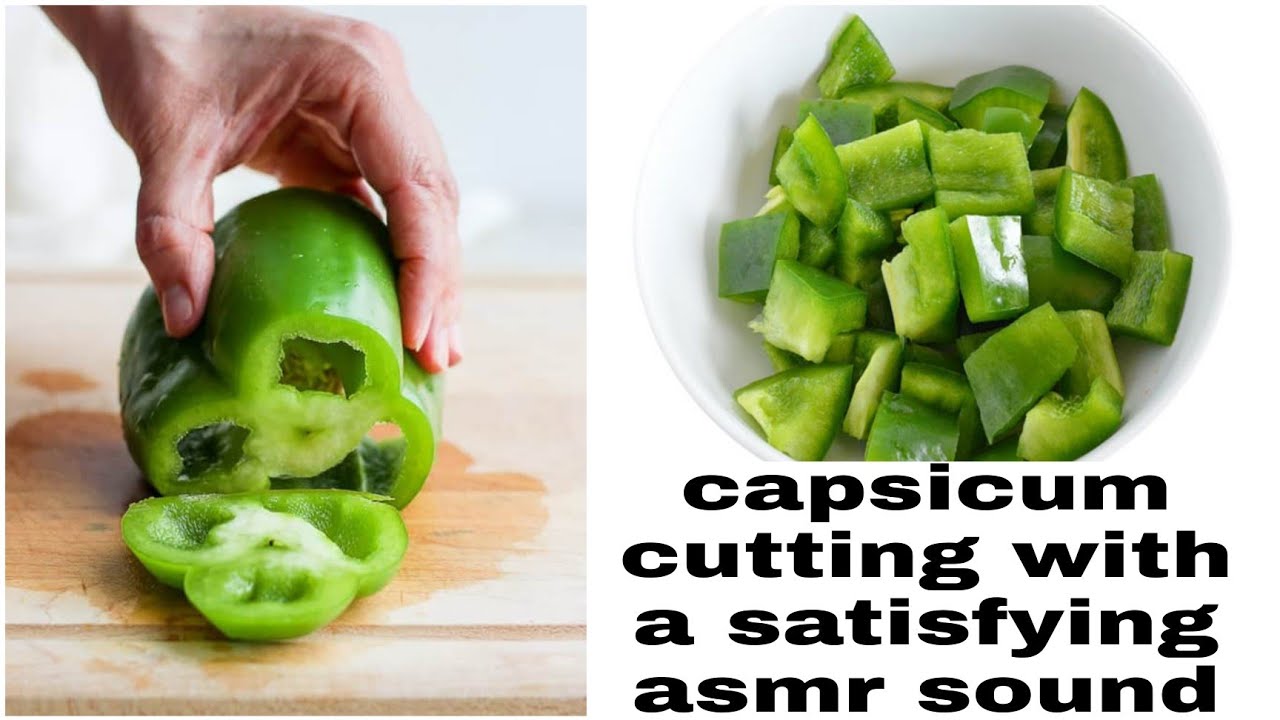 capsicum cutting with a satisfying asmr sound || satisfying asmr video ...