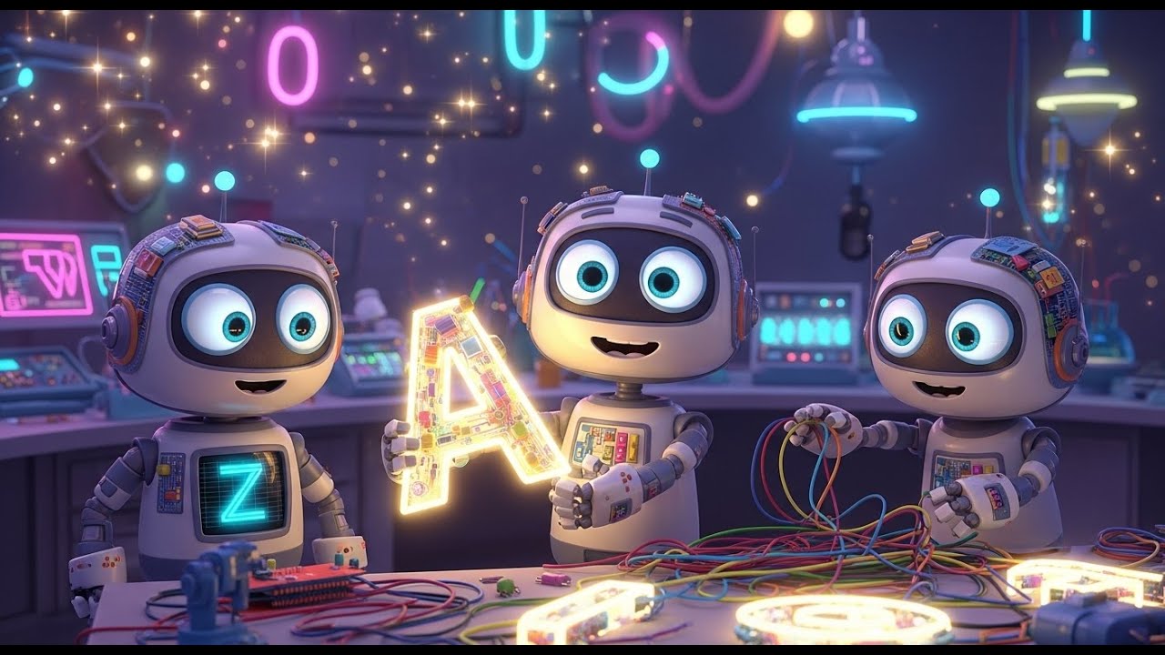 Learn A to Z with Robots and Circuits 🤖🔋🧠 | ABC Alphabet Learning ...