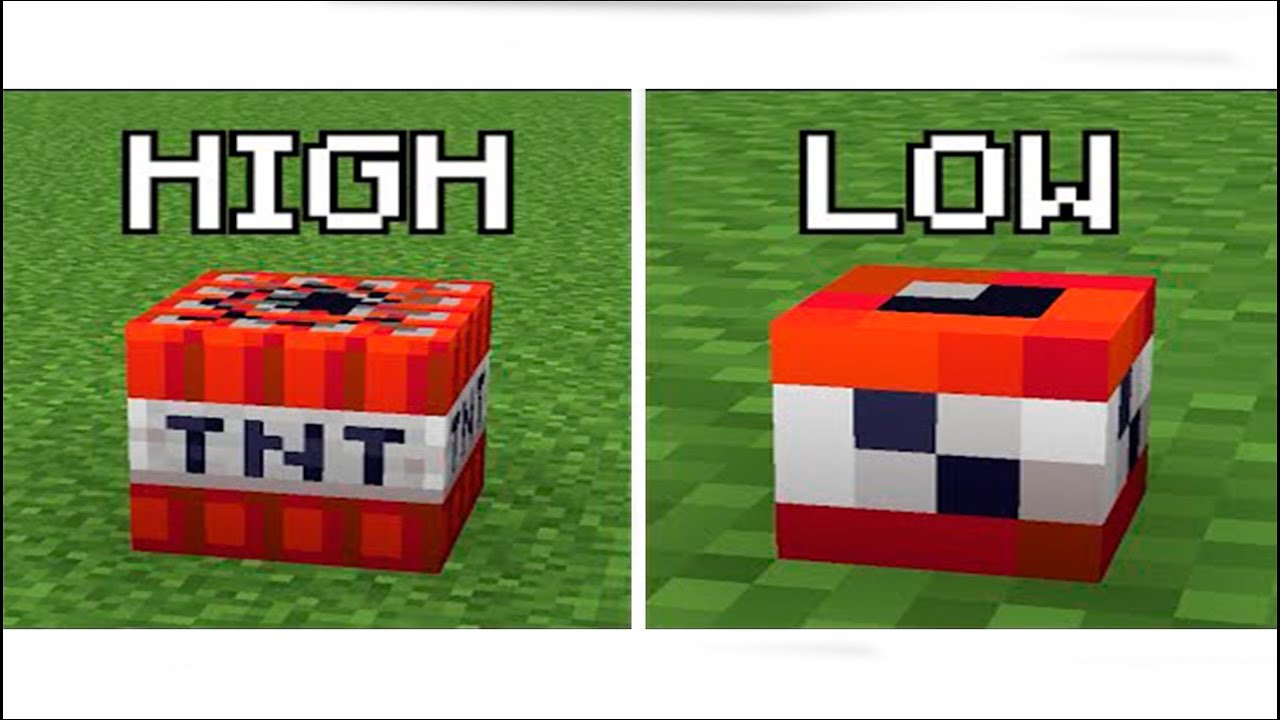 MINECRAFT texture quality: HIGH vs LOW! - YouTube
