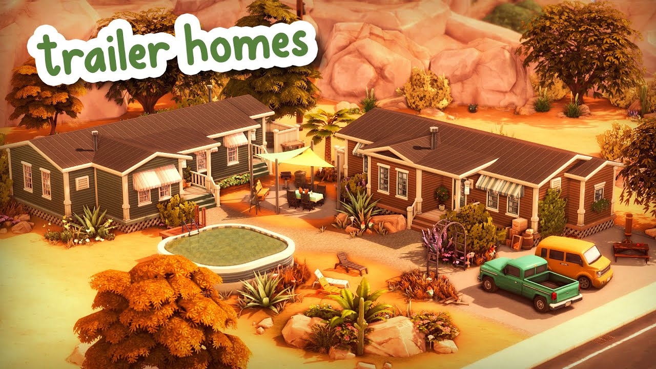Base Game Trailer Homes 🌵 || The Sims 4 Speed Build - YouTube