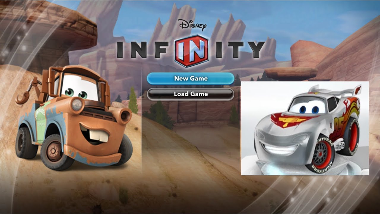 Disney Infinity Crystal Lightning McQueen on Cars Playset Full Game ...