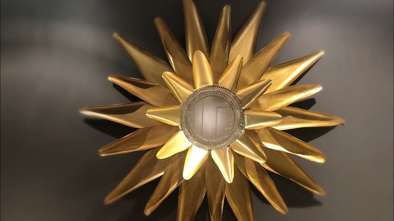 SUNFLOWER MIRROR DIY! Using Dollarama Items! - YouTube