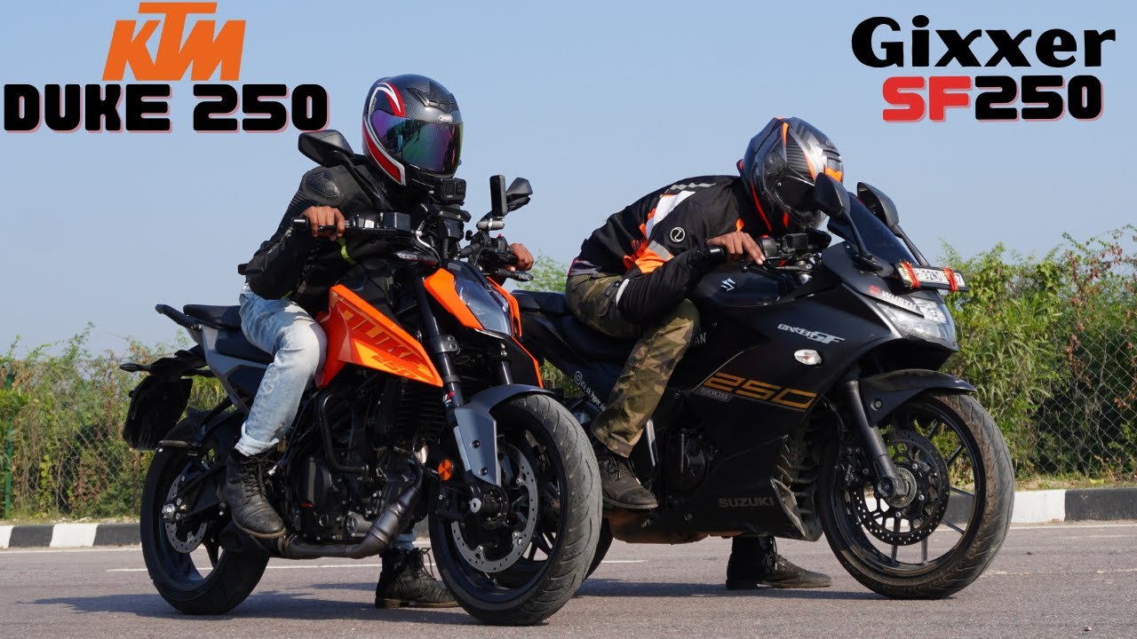 2024 KTM Duke 250 vs Suzuki Gixxer SF 250 Drag Race - YouTube
