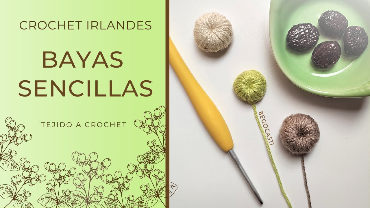 Baya básica. Crochet Irlandés/Begocasti/:) - YouTube