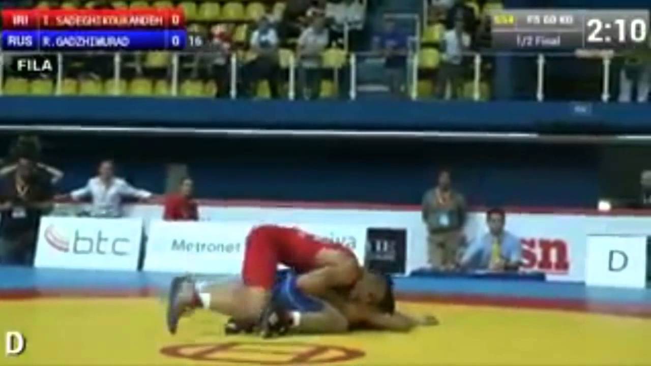Wrestler Uses Flip Move For Epic Takedown - YouTube