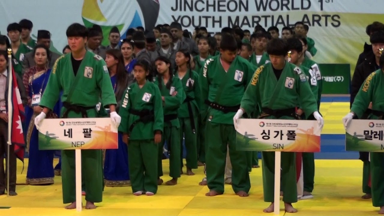 Jincheon World 1st Youth Martial Arts Masterships - Yongmudo - YouTube