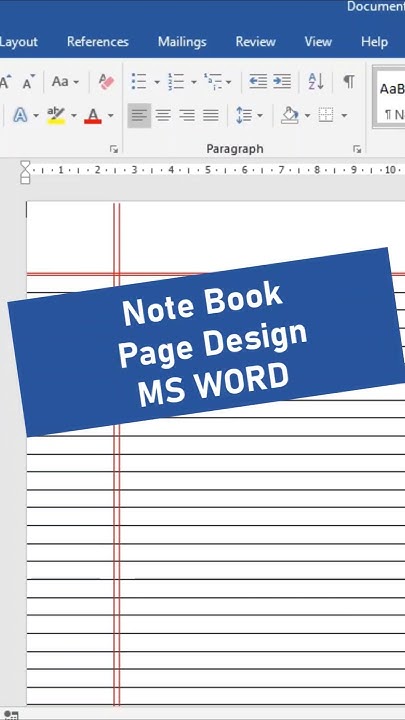 Master Notebook Page Creation in MS Word Like a PRO - YouTube