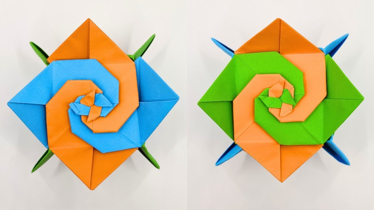 Origami SPIRAL CUBE 🌀 How to make a paper cube - YouTube