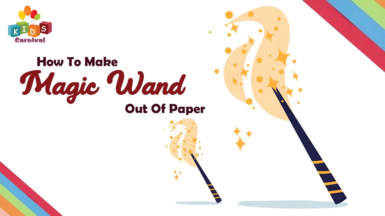 How To Make A Magic Wand Out Of Paper I Origami Craft Tutorials I Kids ...