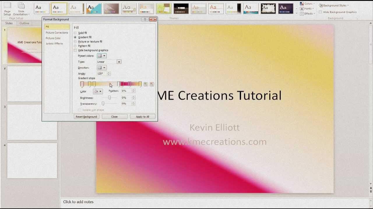 Changing Background Colors in Microsoft Power Point - YouTube