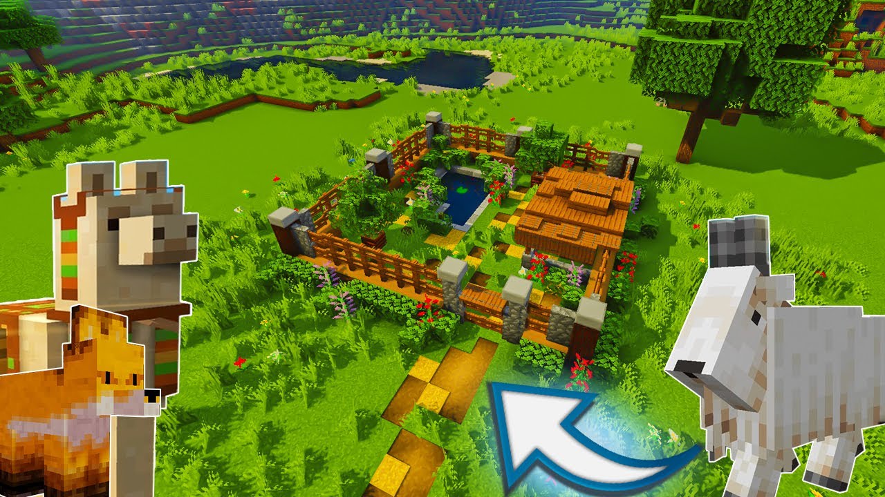 COMO FAZER UM LUGAR BONITO PARA OS ANIMAIS NO MINECRAFT - YouTube