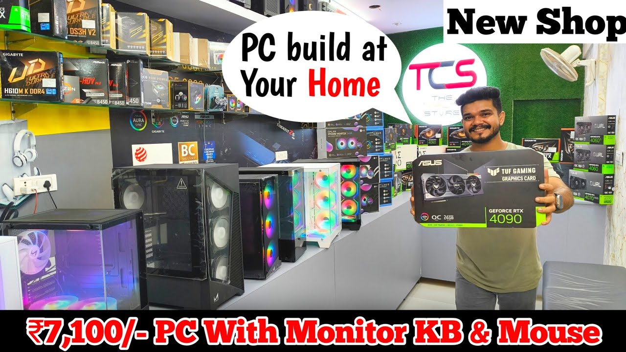 Full setup PC build starting From 7100/- | TCS Shop Overview in Nehru ...