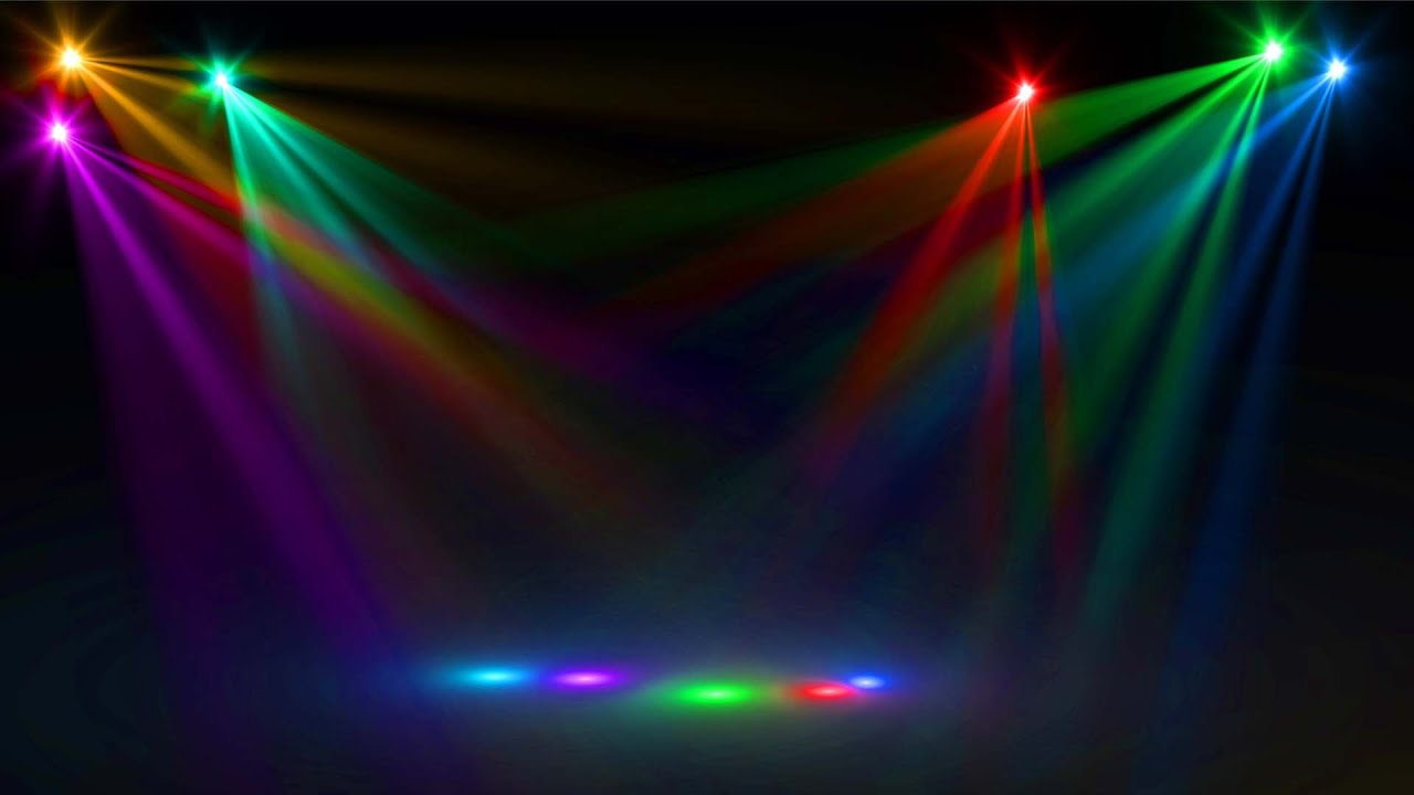 [4K] Color Light Effect Video, Colorful spotlights and relaxing music ...