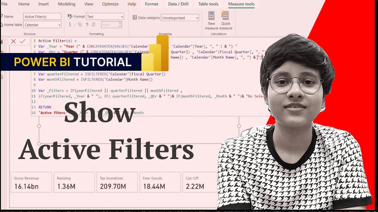 Show Active Filters in Power BI - YouTube