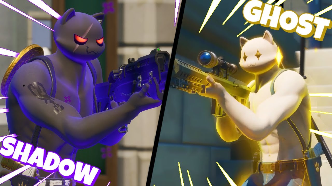NEW Shadow & Ghost MEOWSCLES REACTIVE GAMEPLAY in Fortnite - SIDE-BY ...